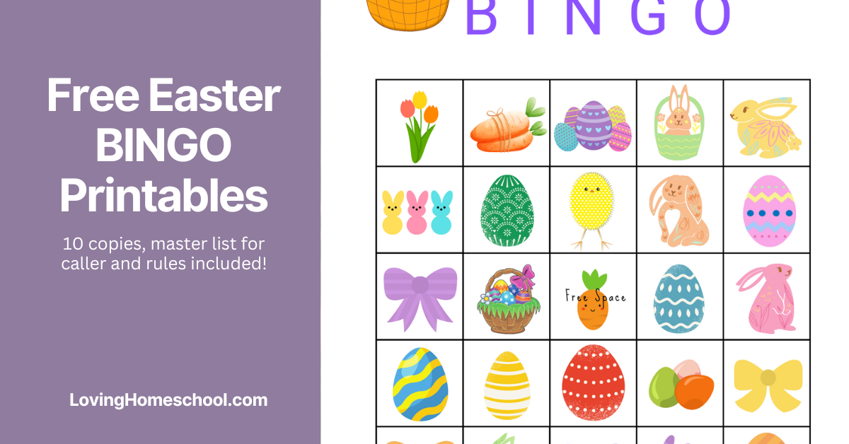 Free Easter BINGO Printables - LovingHomeschool.com