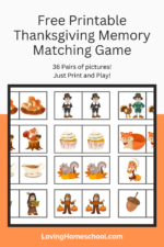 Free Printable Thanksgiving Memory Matching Game - LovingHomeschool.com