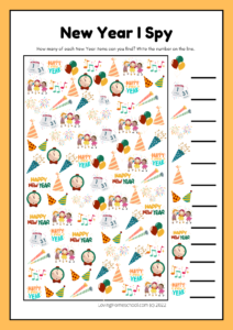 New Year I Spy Printables - LovingHomeschool.com