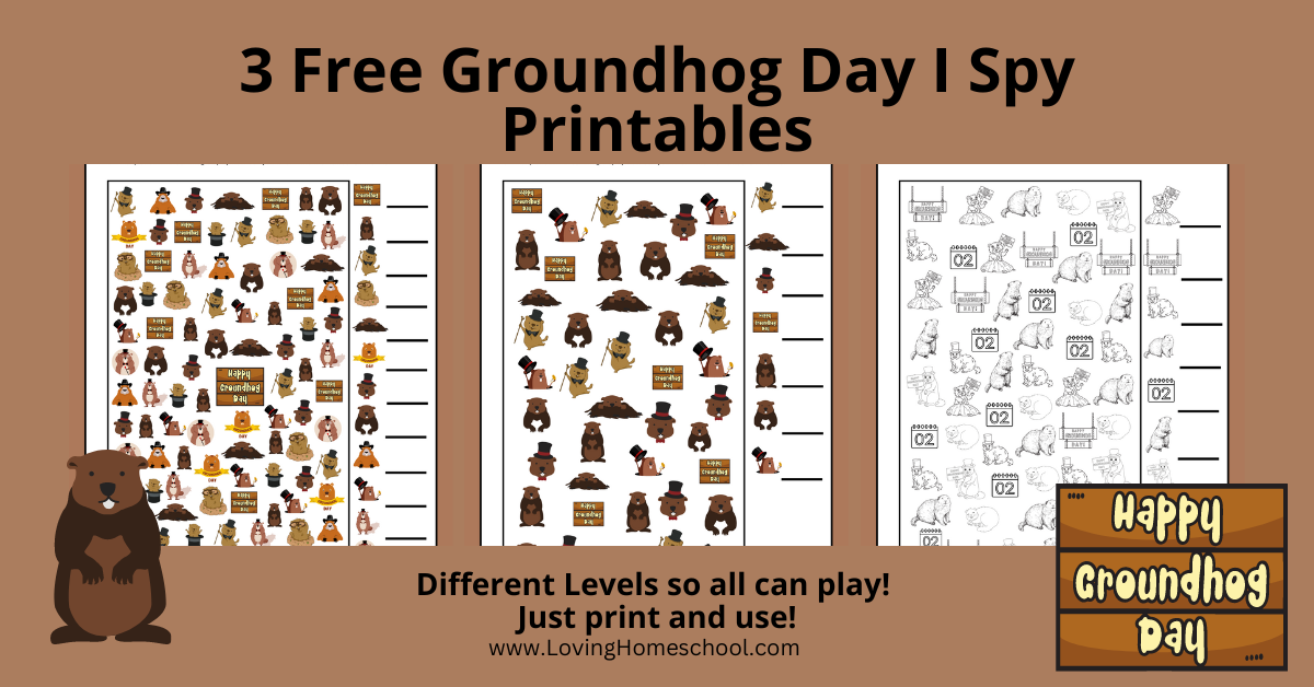 Groundhog Day I Spy Printables - LovingHomeschool.com