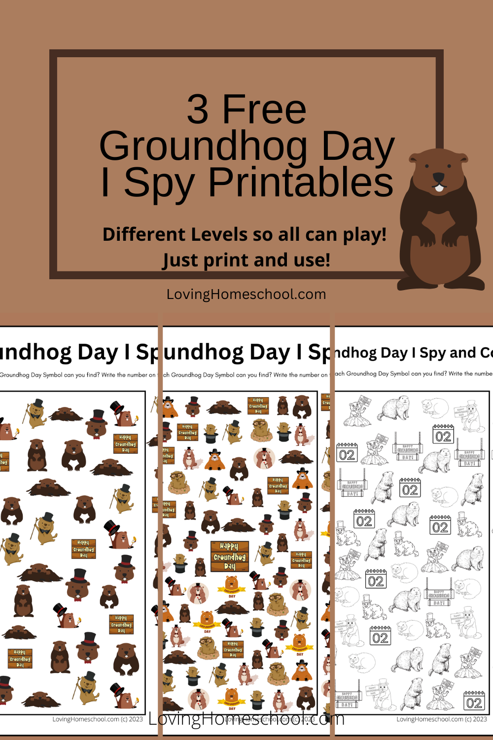 Groundhog Day I Spy Printables - LovingHomeschool.com