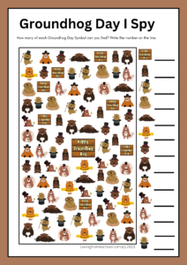 Groundhog Day I Spy Printables - LovingHomeschool.com