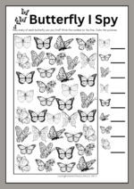 Butterfly I Spy Printables - LovingHomeschool.com