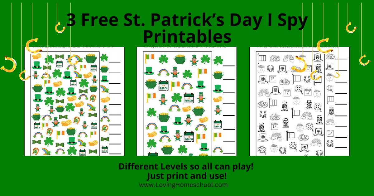 St. Patrick’s Day I Spy Printables - LovingHomeschool.com