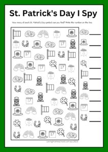 St. Patrick’s Day I Spy Printables - LovingHomeschool.com