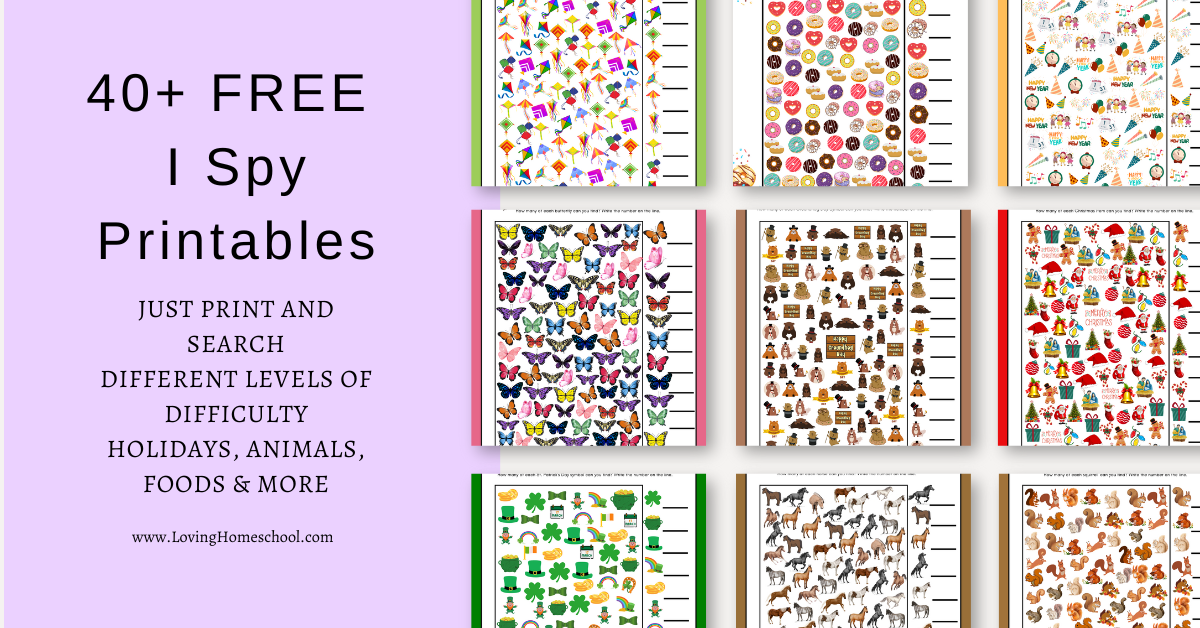 FREE I Spy Printables - LovingHomeschool.com