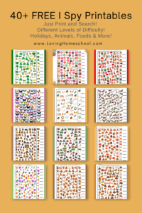 FREE I Spy Printables - LovingHomeschool.com