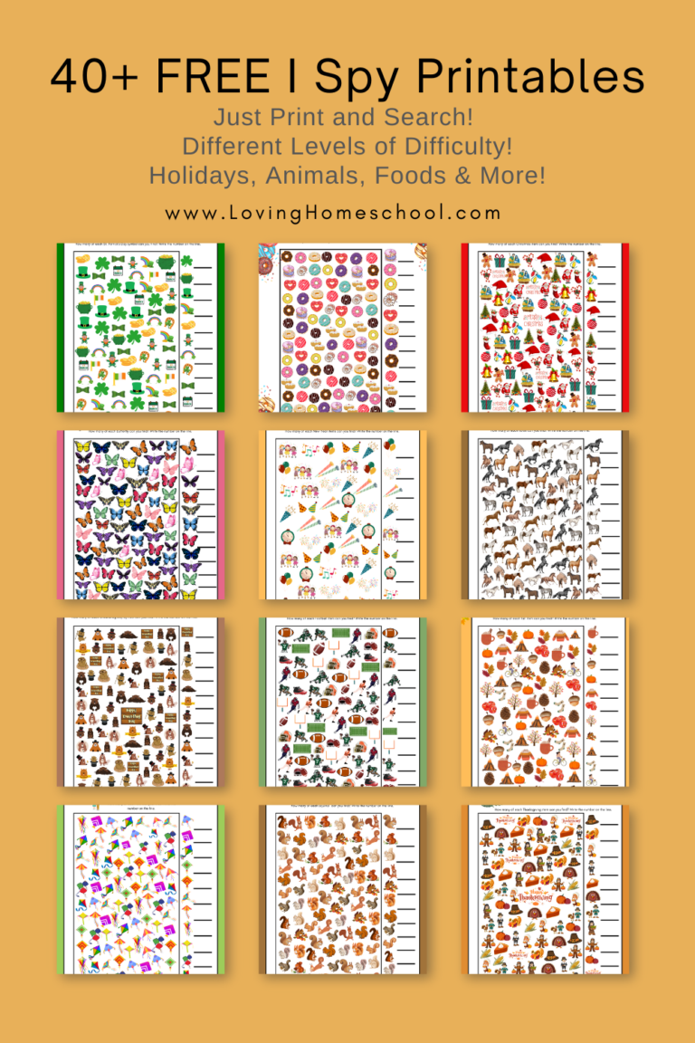 FREE I Spy Printables - LovingHomeschool.com