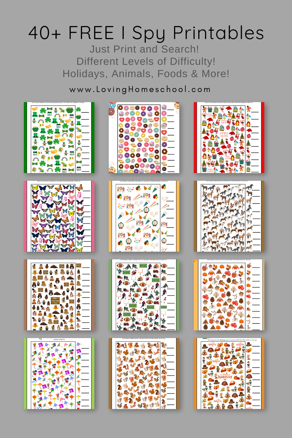 FREE I Spy Printables - LovingHomeschool.com