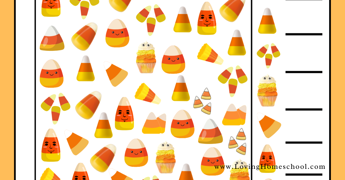 Candy Corn I Spy Printable - LovingHomeschool.com