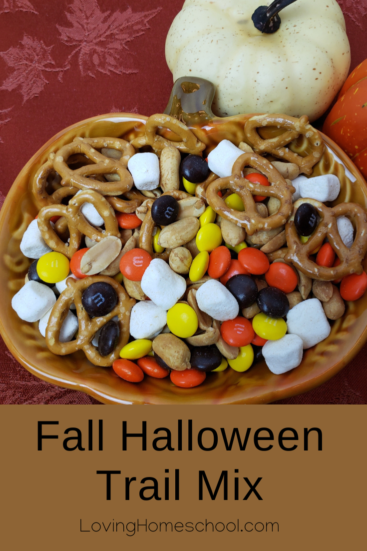 Fall Halloween Trail Mix - LovingHomeschool.com