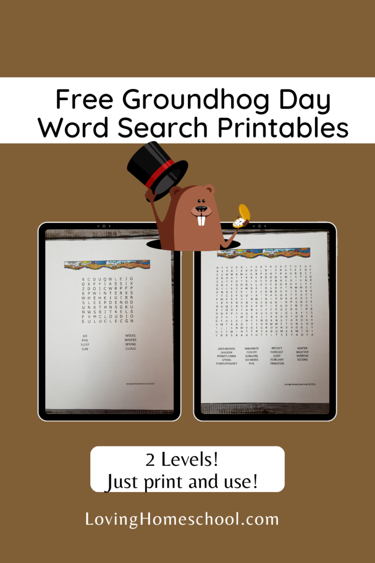 Groundhog Day Word Search - LovingHomeschool.com