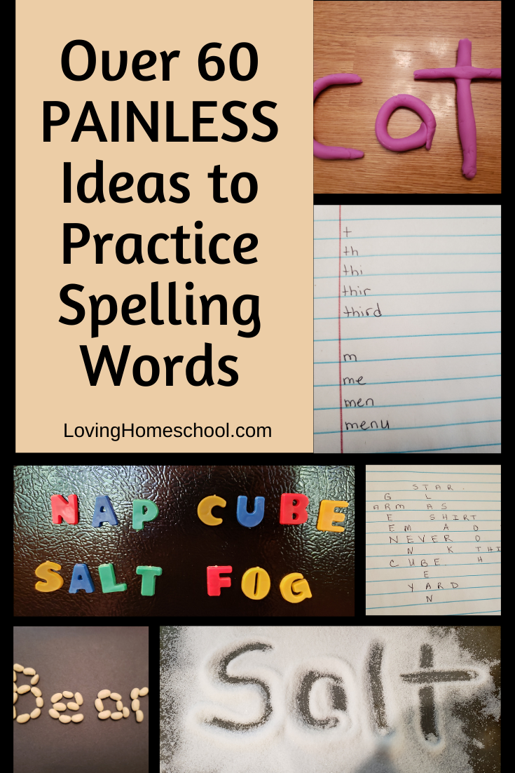Ideas to Practice Spelling Words - LovingHomeschool.com