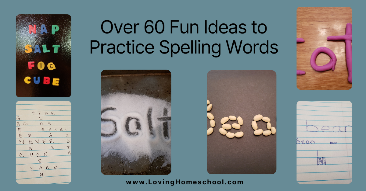 Ideas to Practice Spelling Words - LovingHomeschool.com