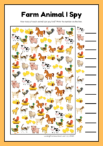 Farm Animal I Spy Printables - LovingHomeschool.com