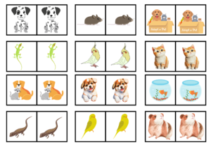 Free Printable Pets Memory Matching Game - LovingHomeschool.com