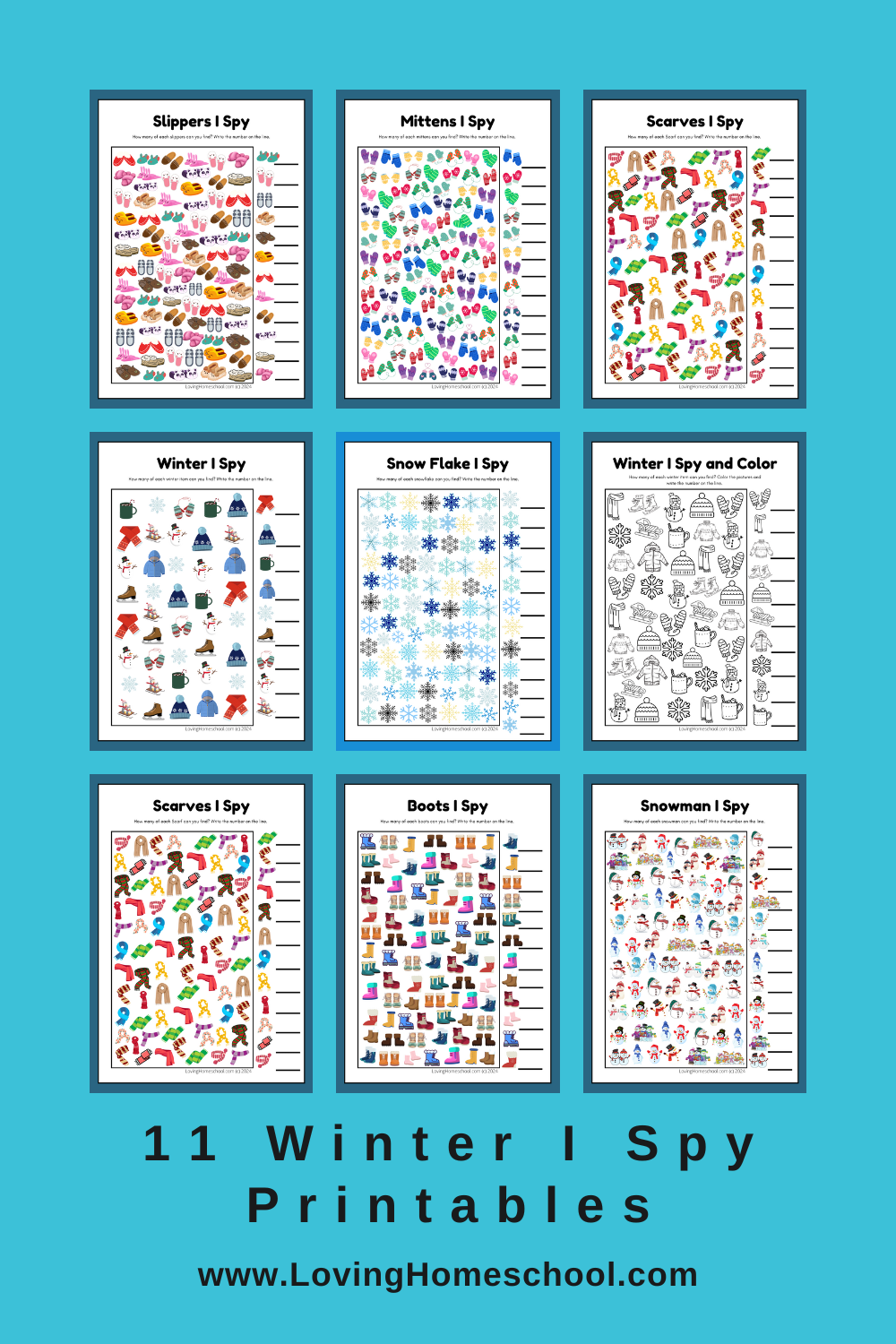 11 Free Winter I Spy Printables - LovingHomeschool.com