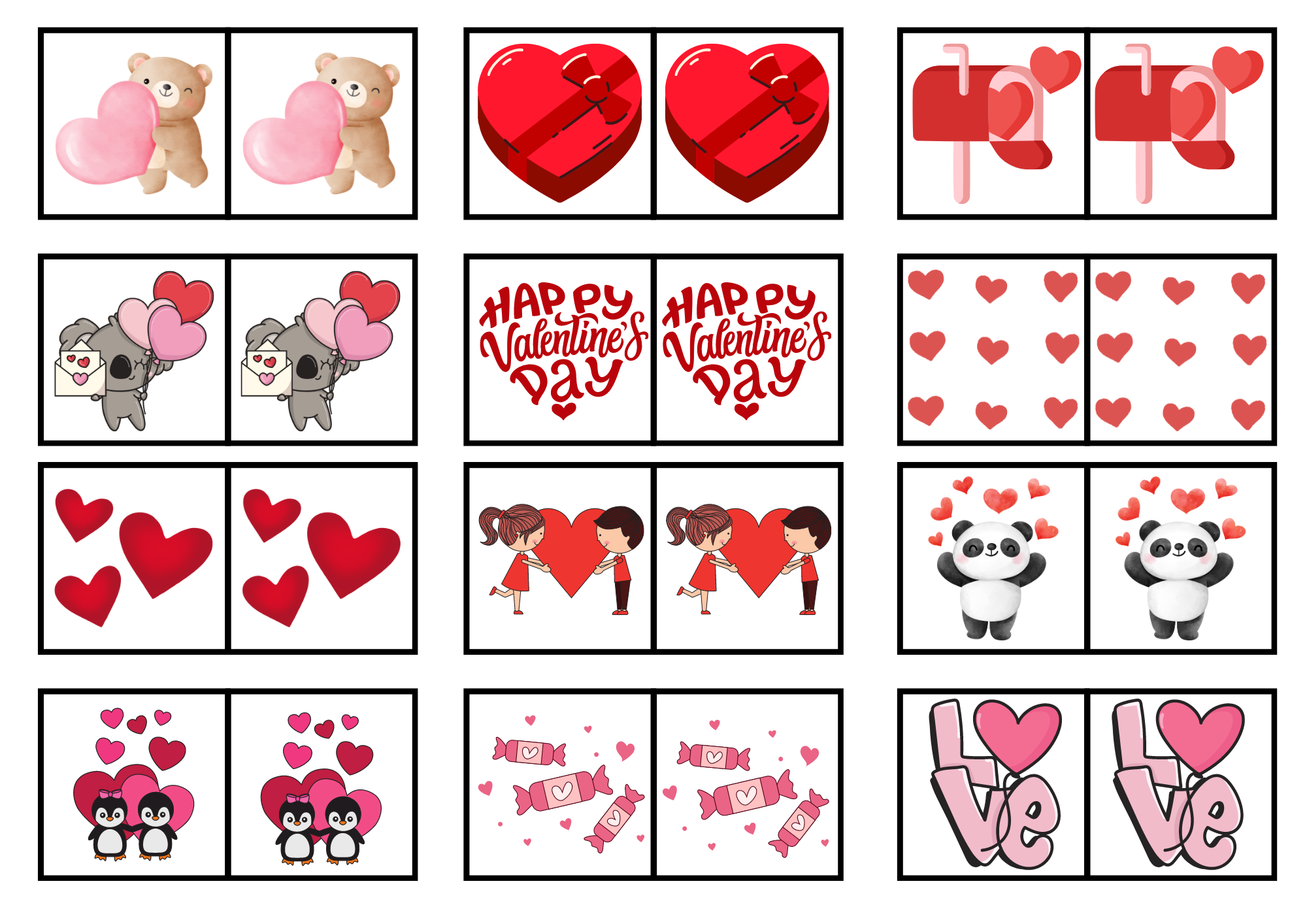 Free Printable Valentine’s Day Memory Matching Game - LovingHomeschool.com