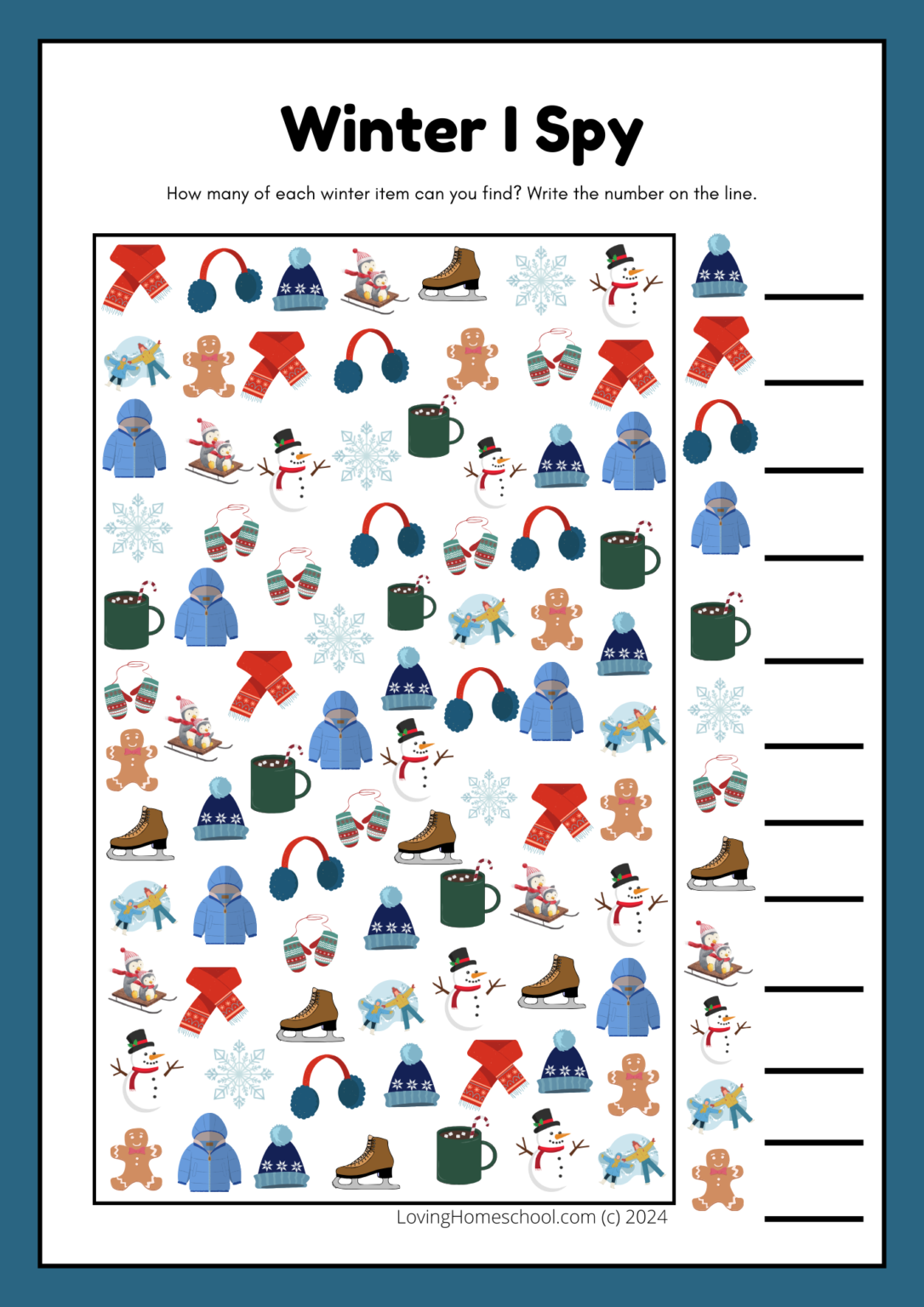 11 Free Winter I Spy Printables - LovingHomeschool.com