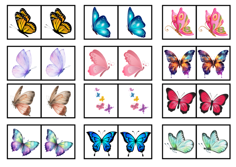 Free Printable Butterfly Memory Matching Game - LovingHomeschool.com