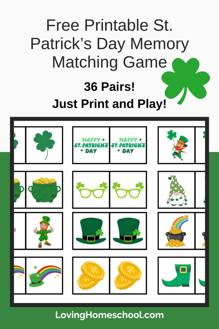 Free Printable St. Patrick’s Day Memory Matching Game ...
