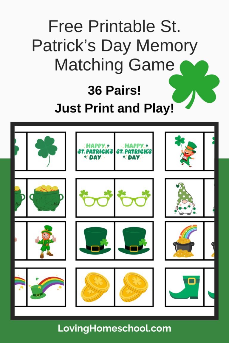 Free Printable St. Patrick’s Day Memory Matching Game ...