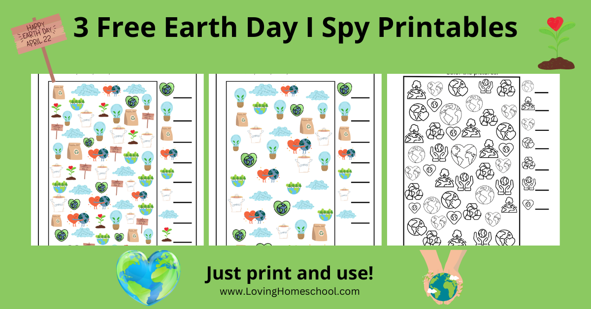 Earth Day I Spy Printables - LovingHomeschool.com