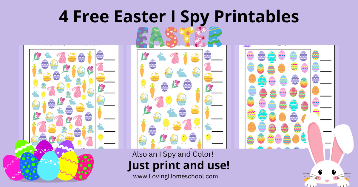 Easter I Spy Printables - LovingHomeschool.com