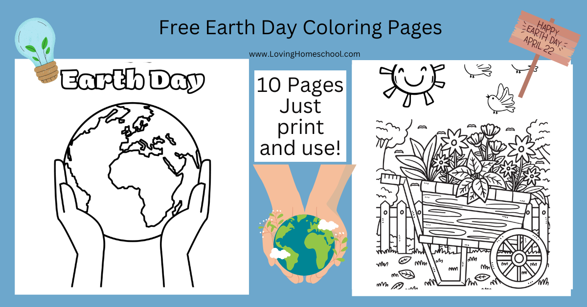 10 Free Earth Day Coloring Pages - LovingHomeschool.com