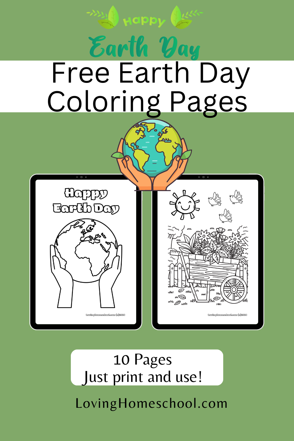 10 Free Earth Day Coloring Pages - LovingHomeschool.com