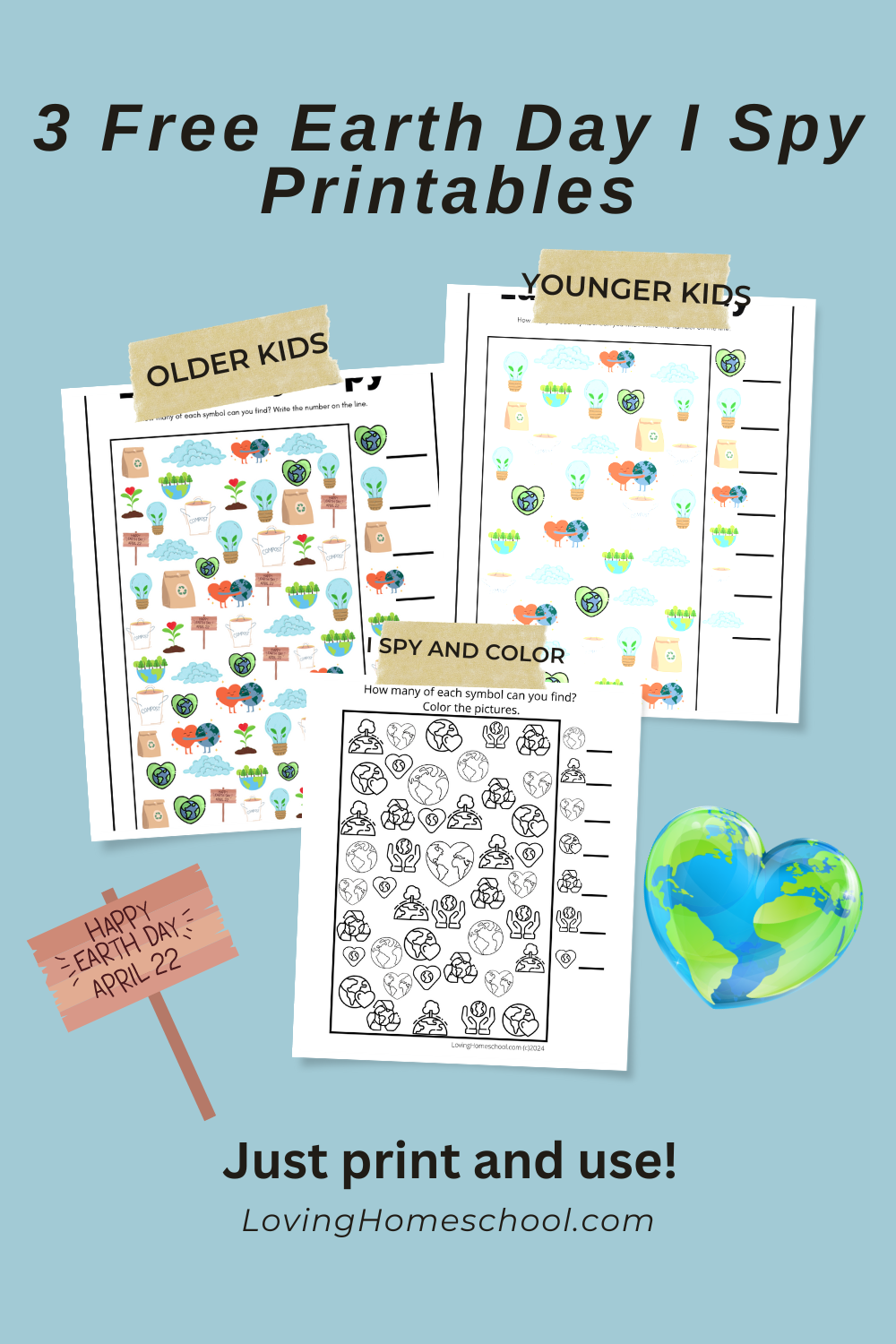 Earth Day I Spy Printables - LovingHomeschool.com