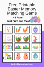 Free Printable Easter Memory Matching Game - LovingHomeschool.com