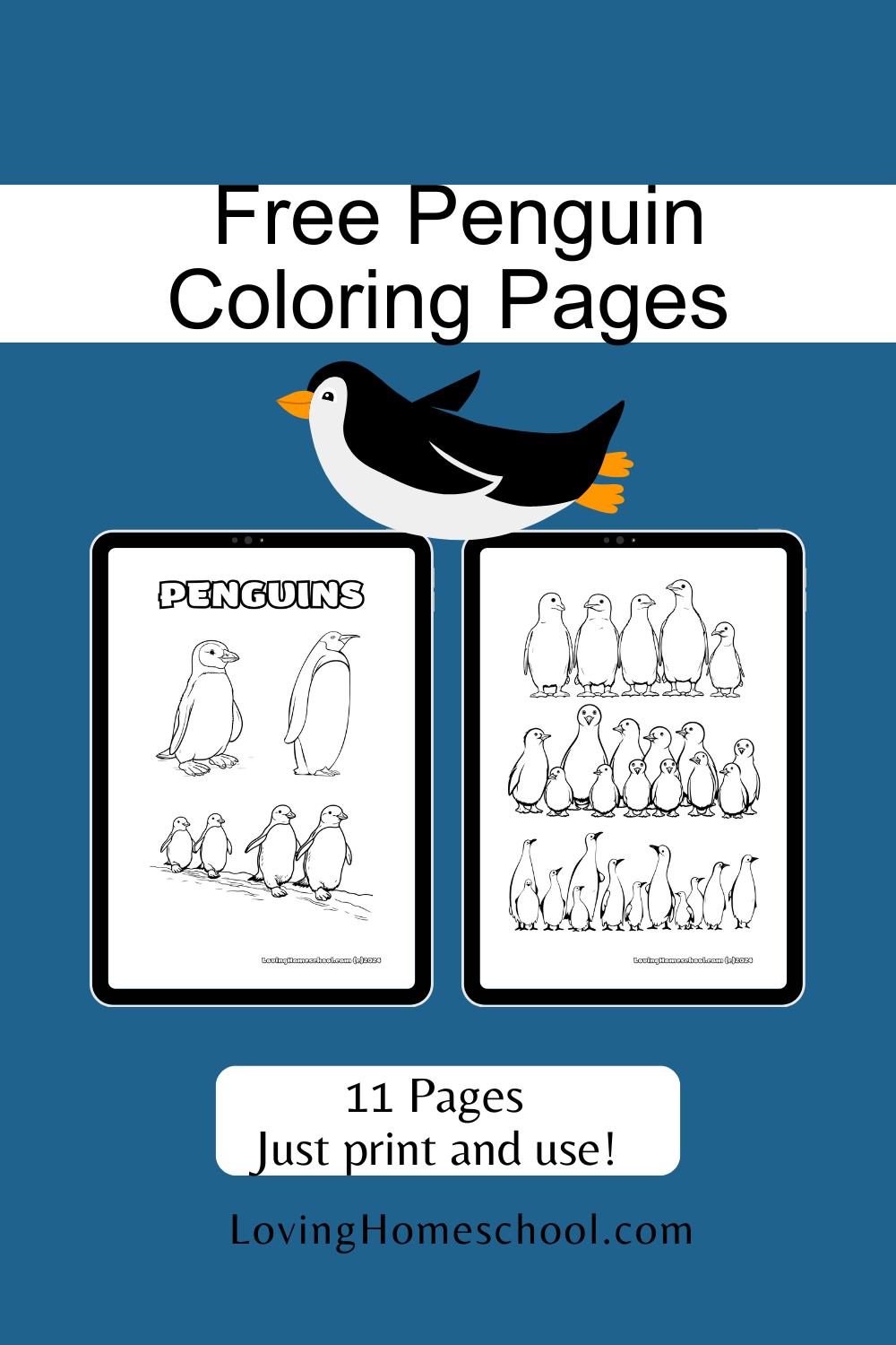 11 Penguin Coloring Pages - LovingHomeschool.com