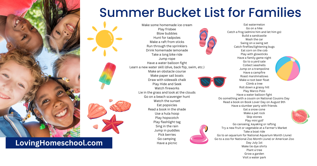 66 Summer Bucket List for Families - LovingHomeschool.com