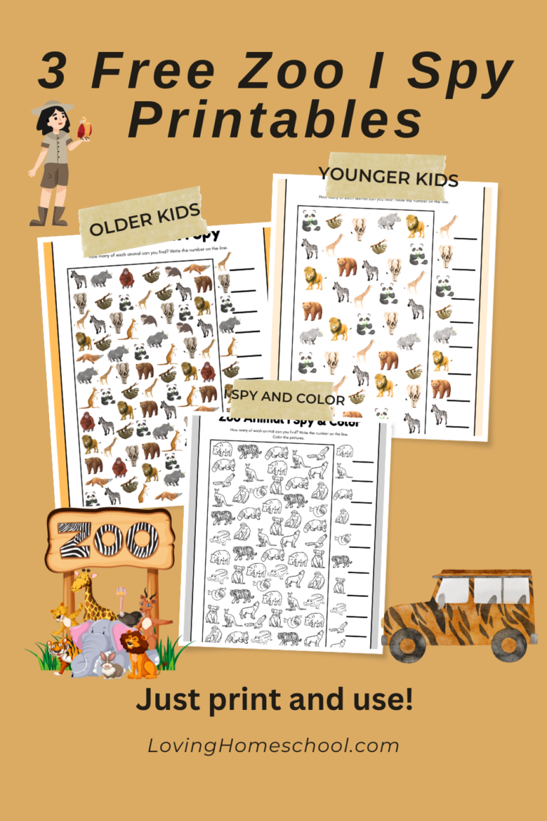 Zoo I Spy Printables - LovingHomeschool.com
