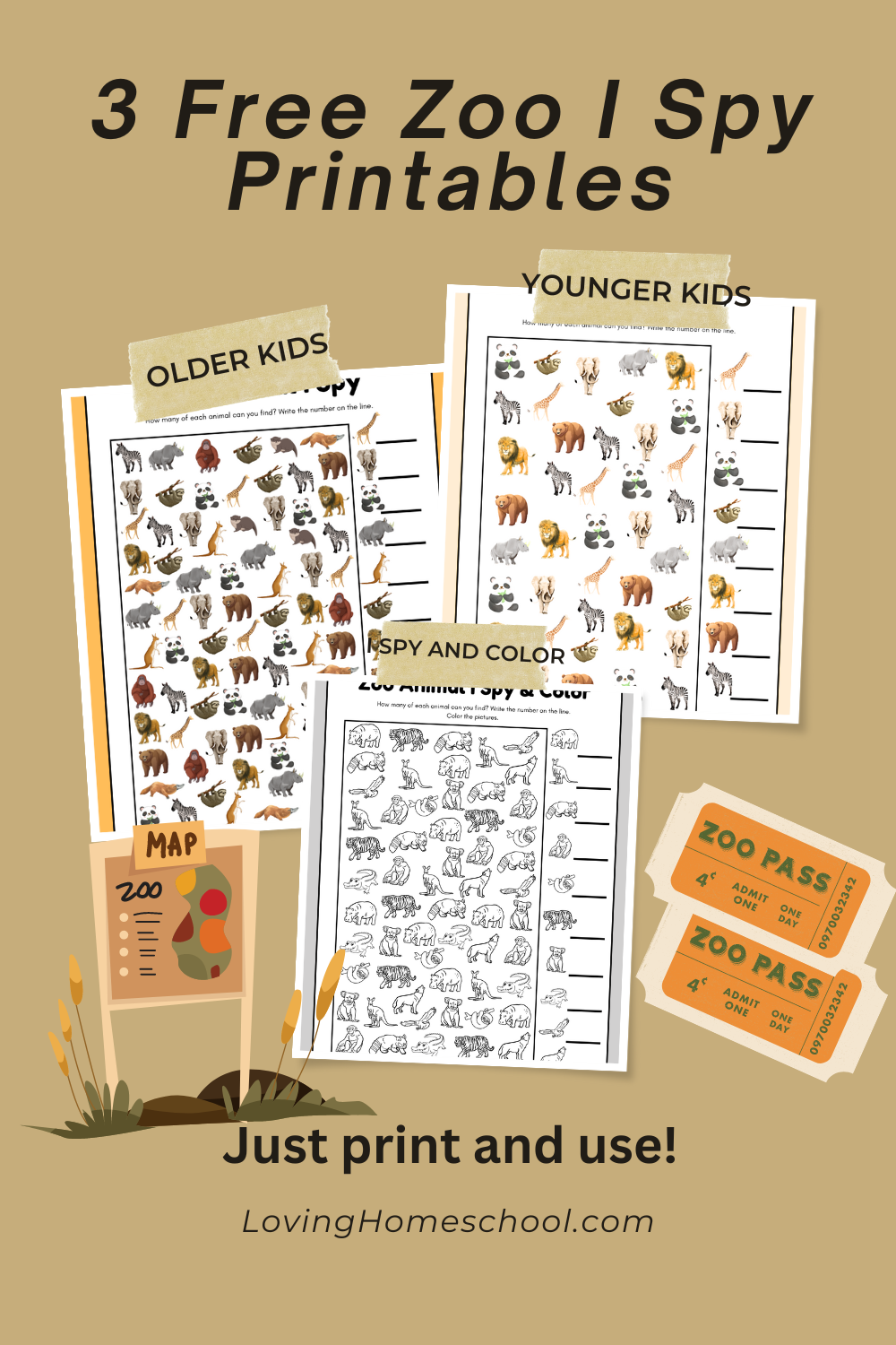 Zoo I Spy Printables - LovingHomeschool.com