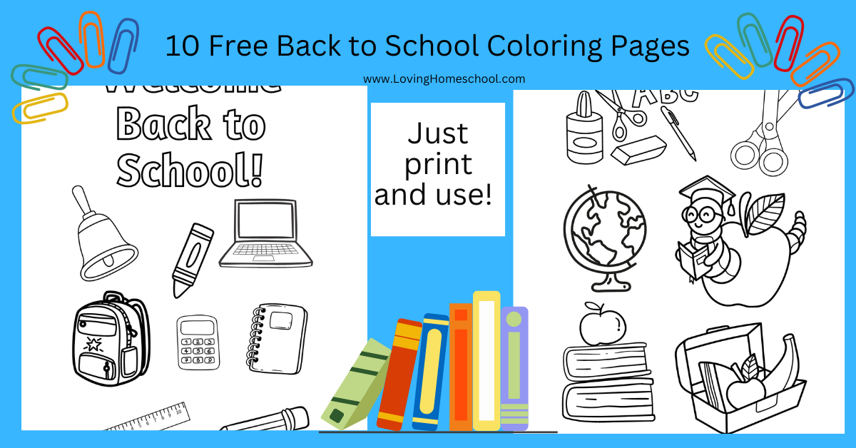 10 Free Back to School Coloring Pages - LovingHomeschool.com