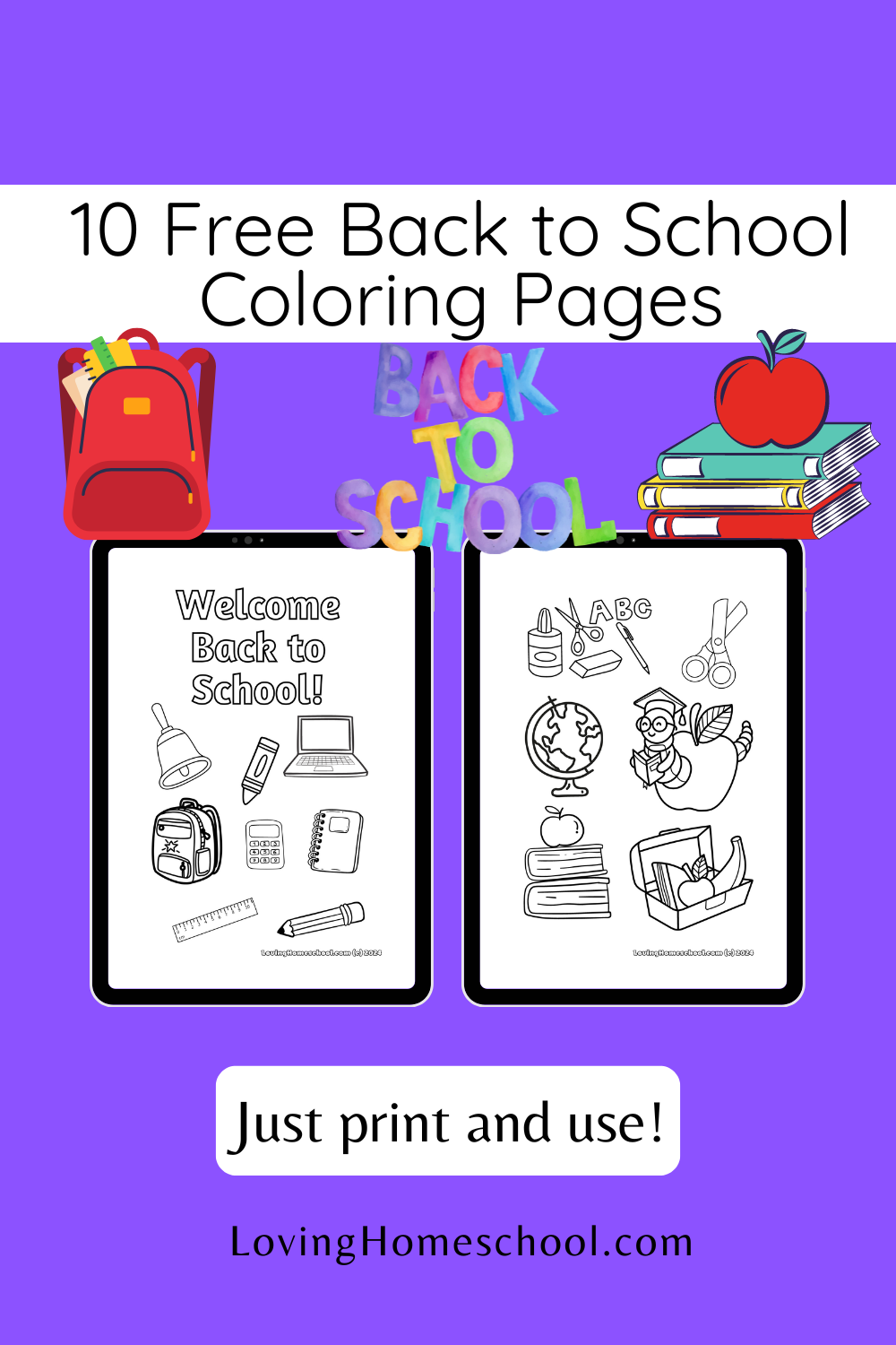 10 Free Back to School Coloring Pages - LovingHomeschool.com