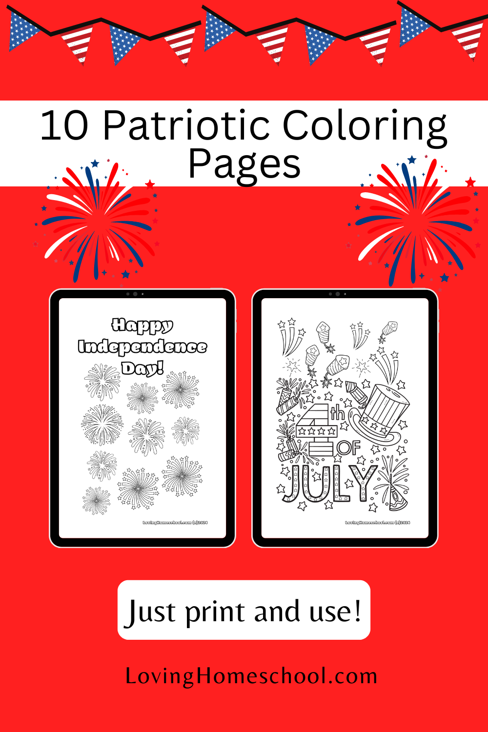10 Free Patriotic Coloring Pages - LovingHomeschool.com