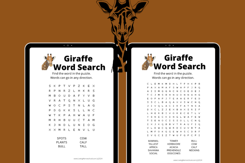 Word Search - LovingHomeschool.com