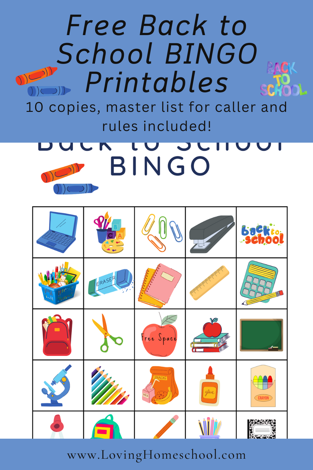 Free Back to School BINGO Printables - LovingHomeschool.com