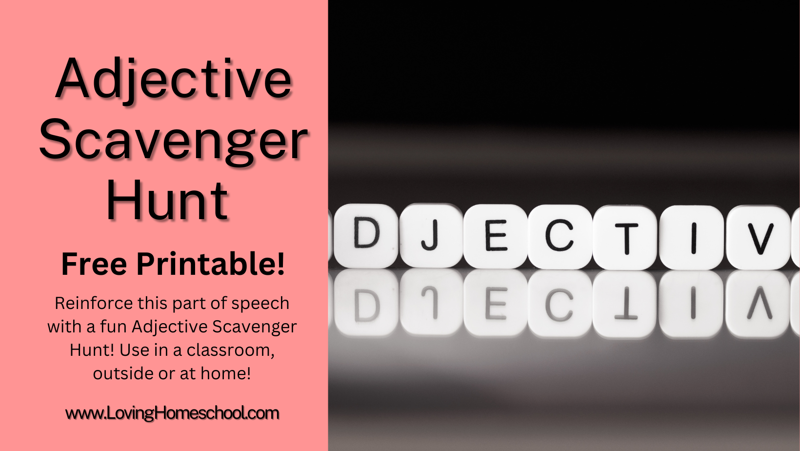 Adjective Scavenger Hunt - LovingHomeschool.com